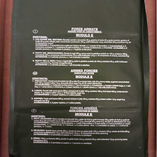 MRE Combat Rations